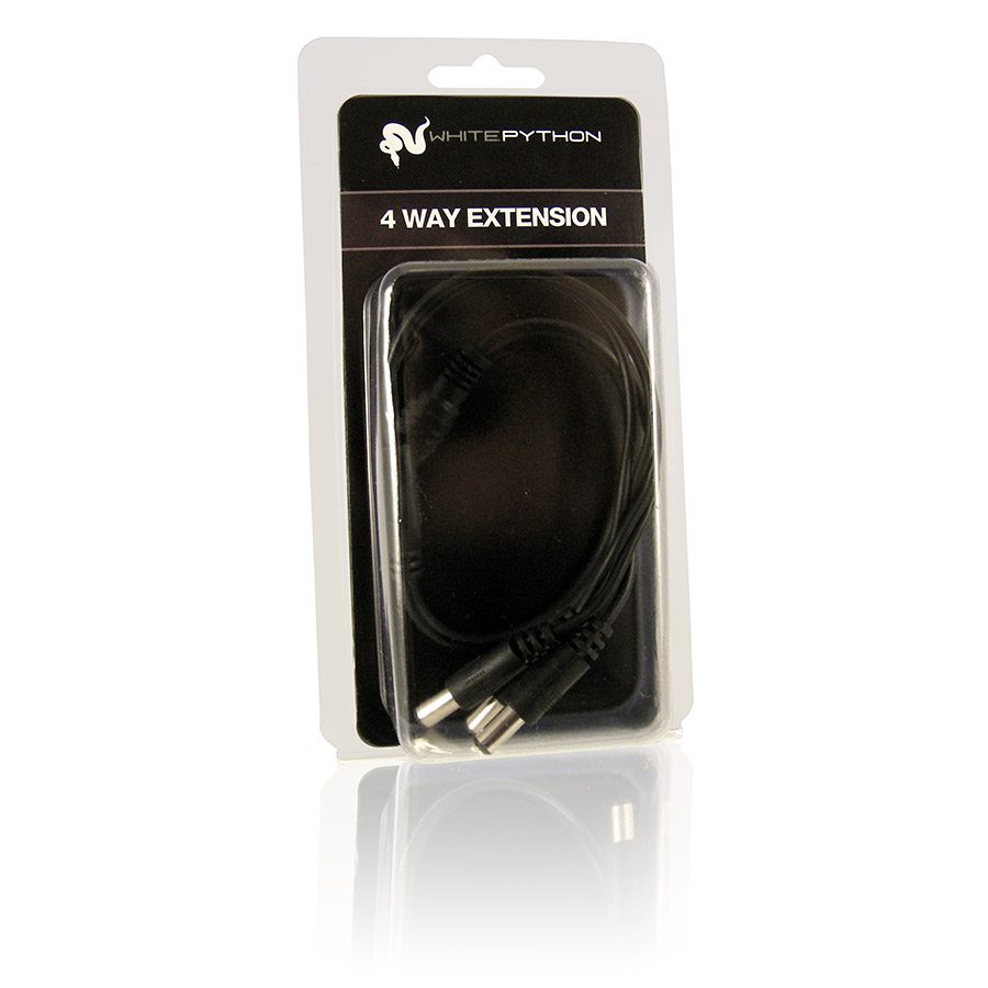 White PythonLED 4-Way Extension Cable